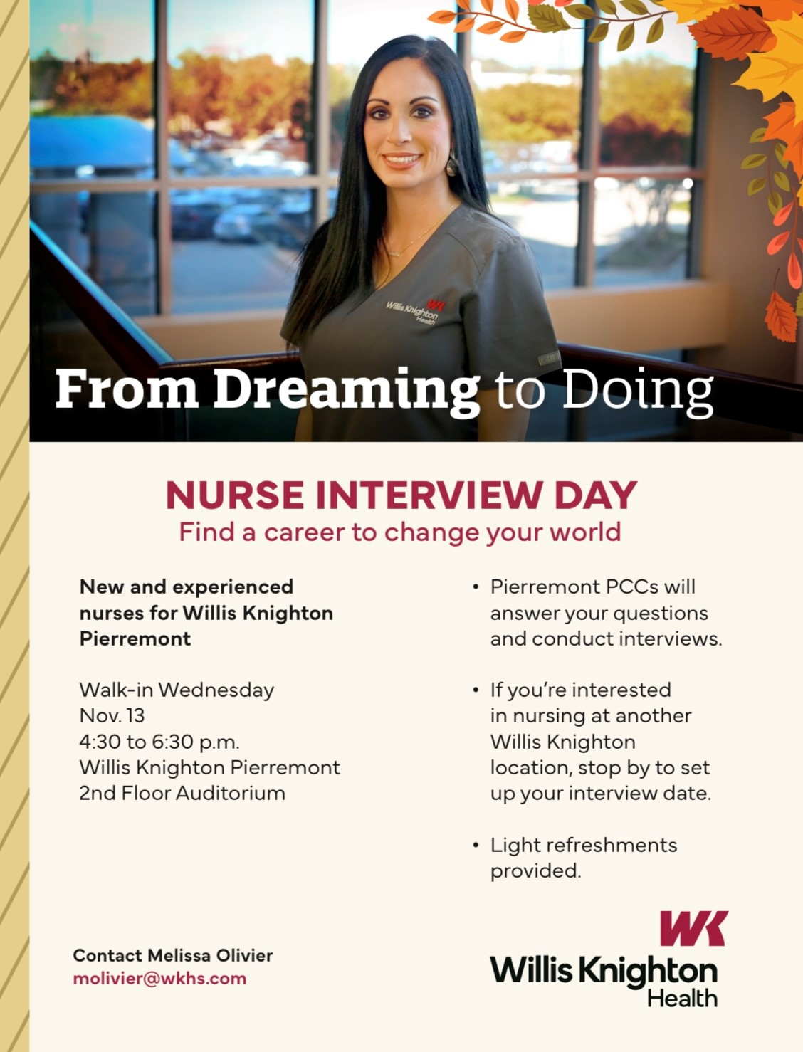 Walk-in Wednesday Nurse Interview Day - Willis Knighton Health ...